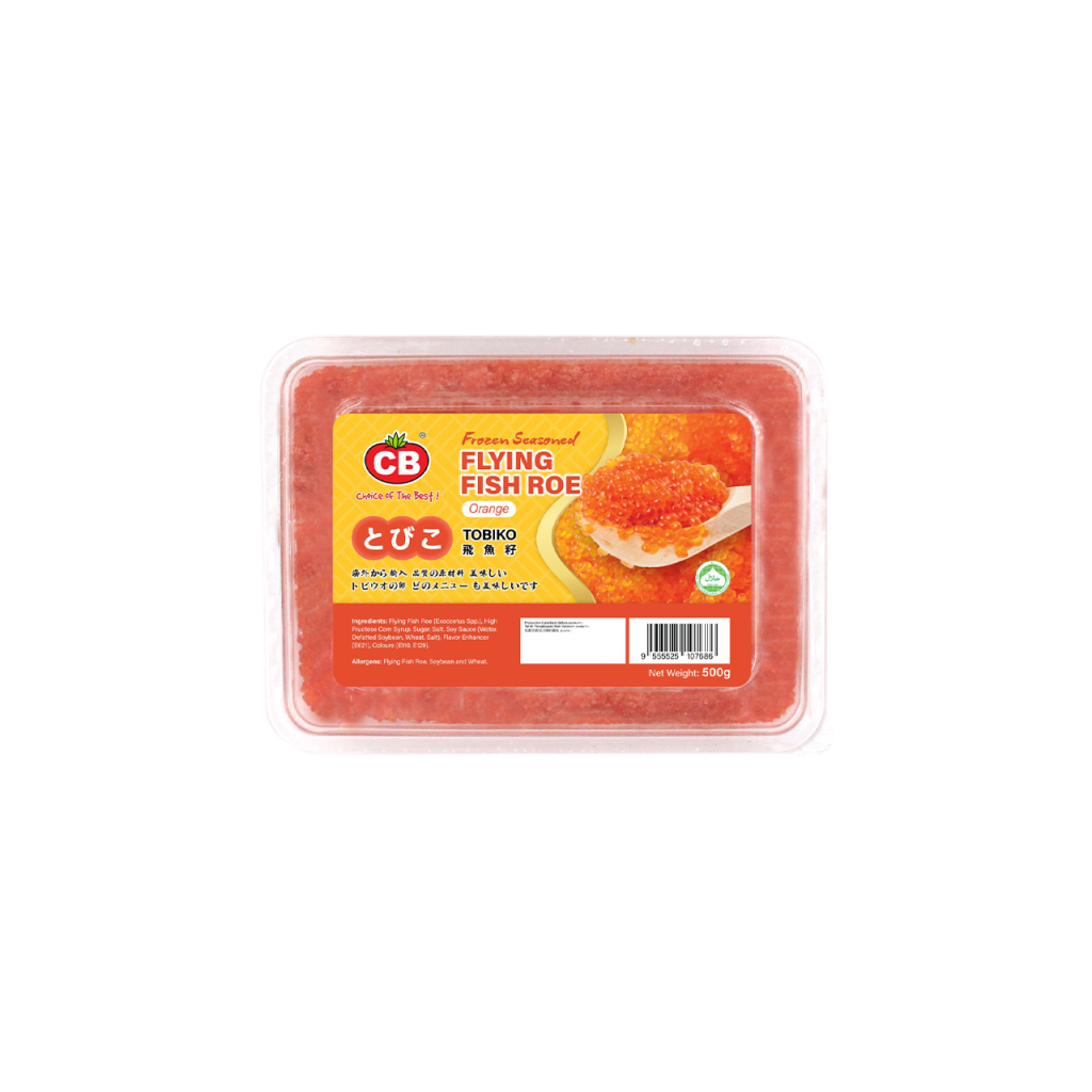 CB Frozen Seasoned Flying Fish Roe Tobiko (Orange) | 飛魚籽 (橙色) – CB Frozen